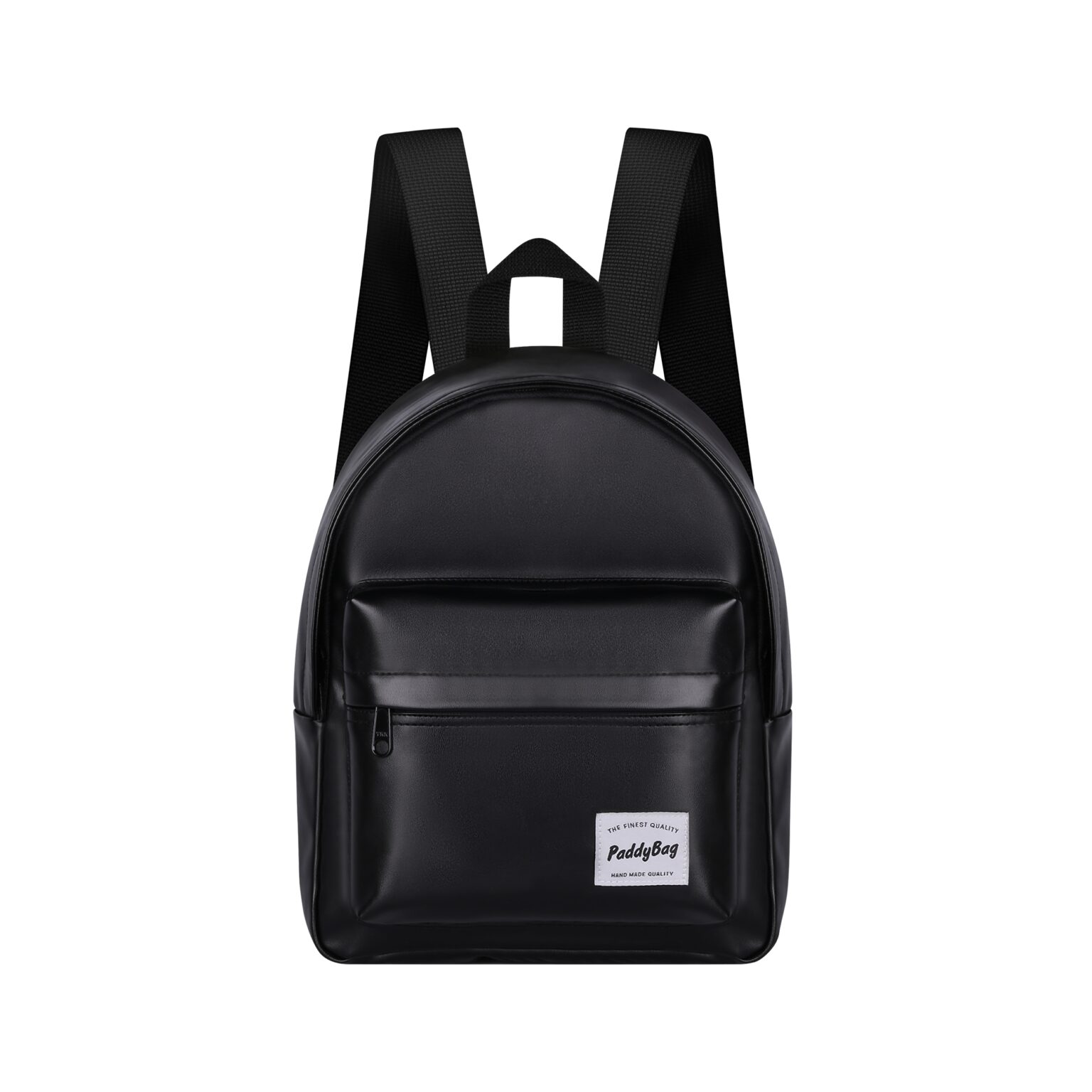 Small Basic Leather Backpack - Black - Paddy