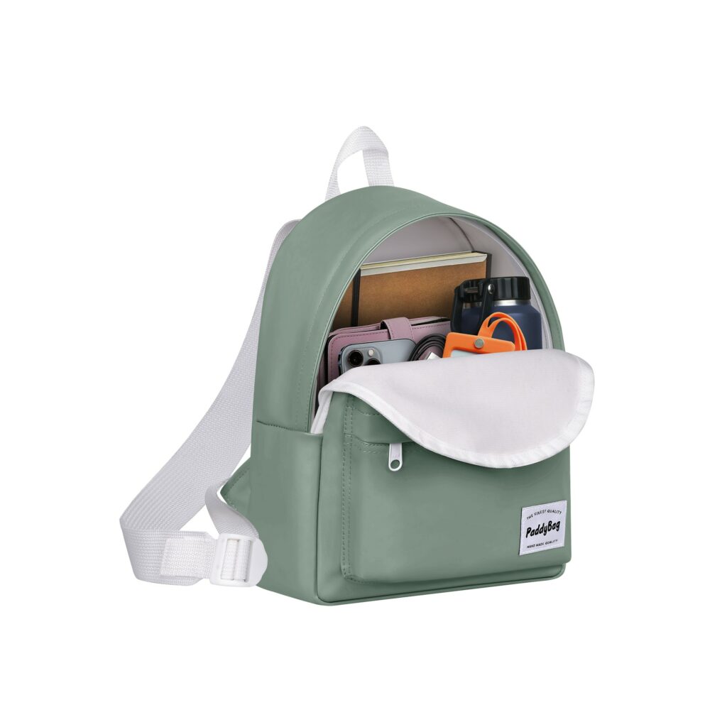 Small Basic Leather Backpack - Sage Green - Paddy